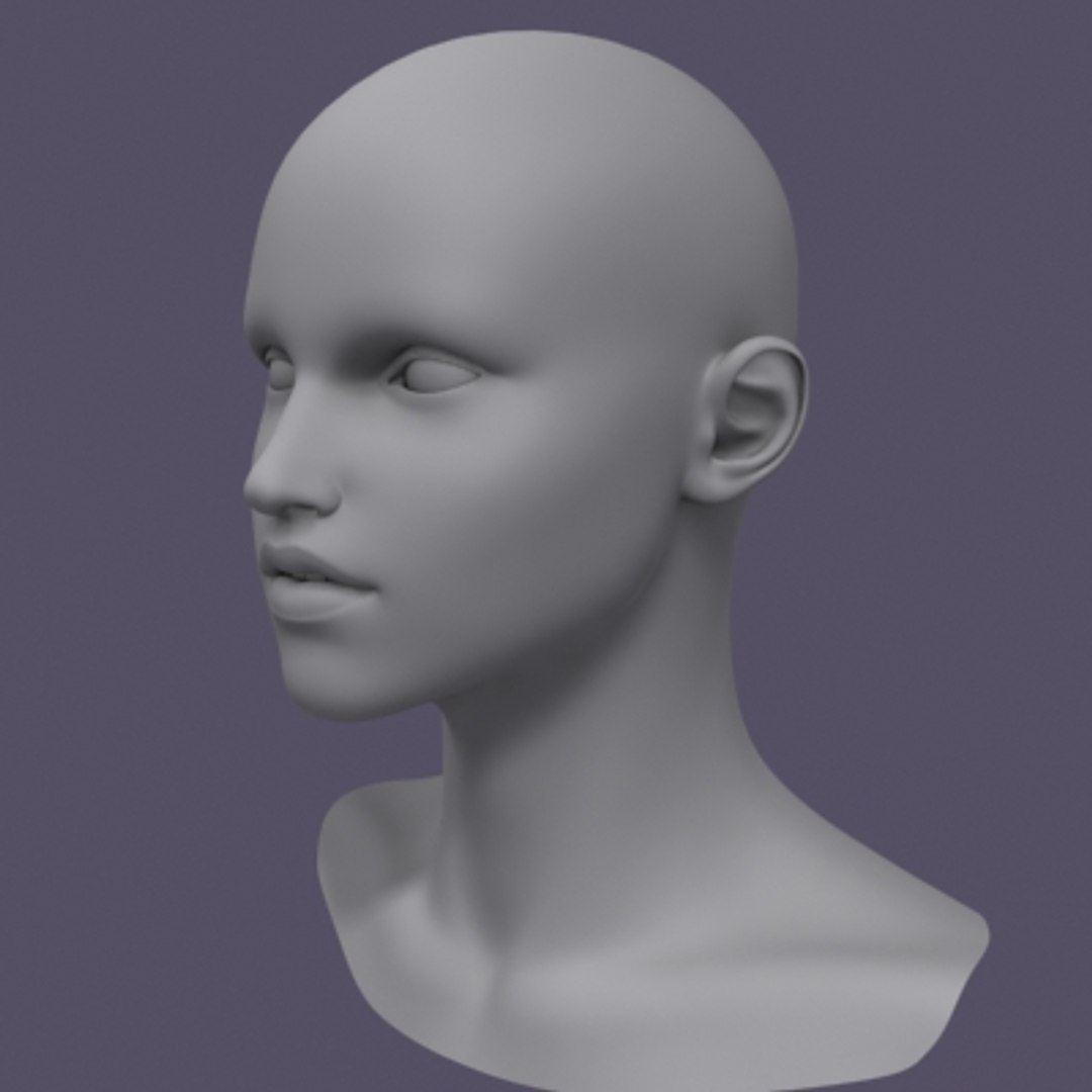 Female Head 3d Model