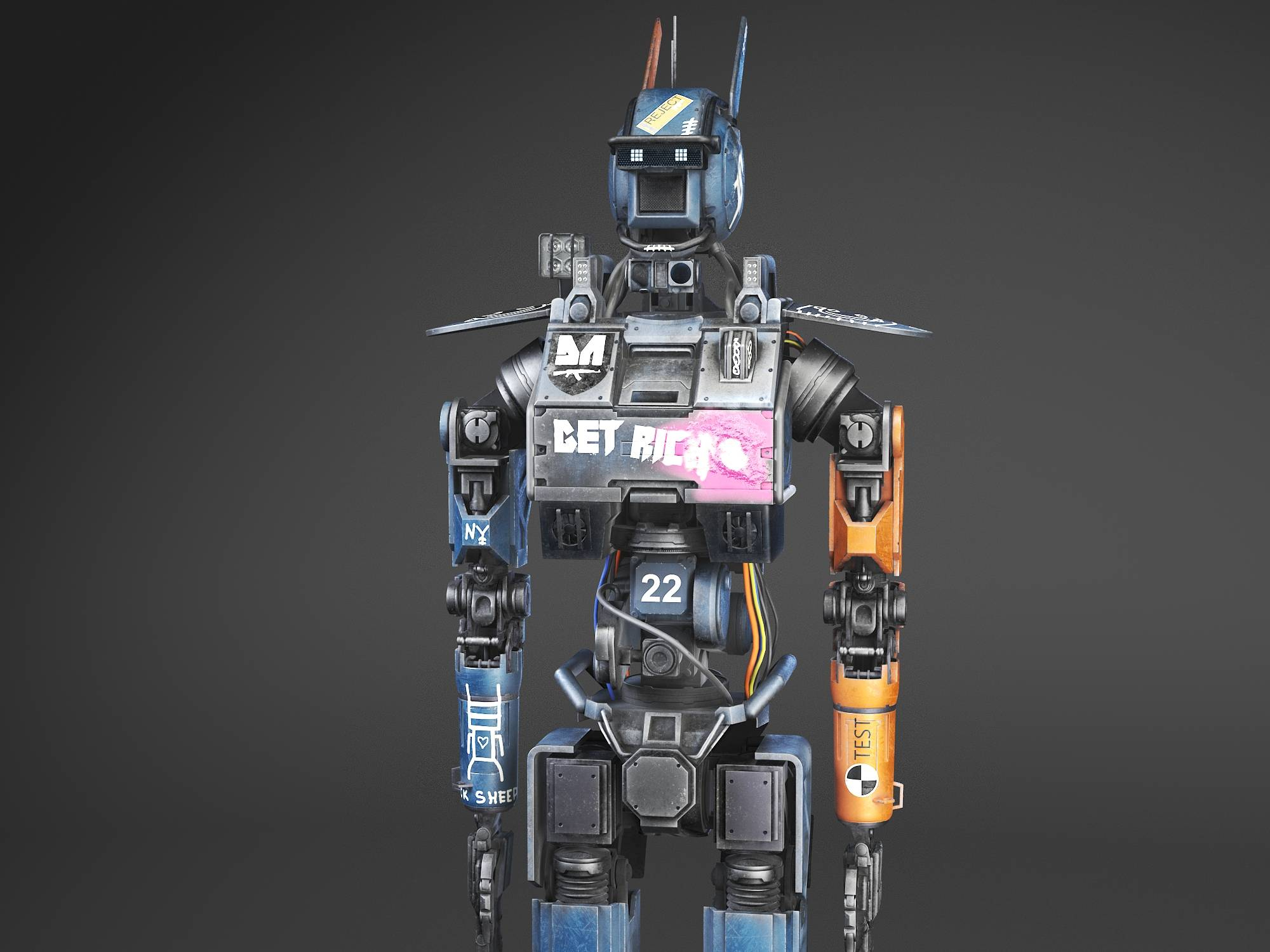 Chappie robot 3D model - TurboSquid 1251084