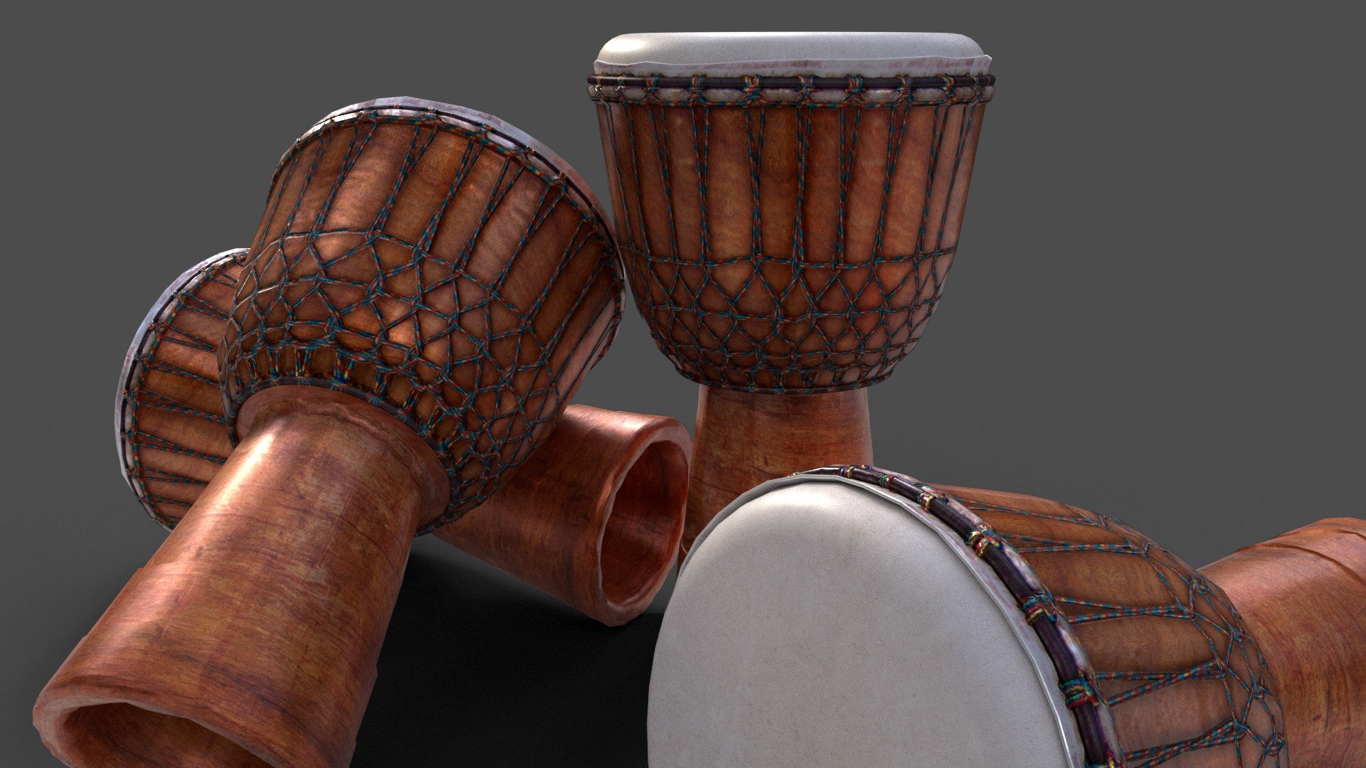African Djembe Drum 3D Model - TurboSquid 2093665
