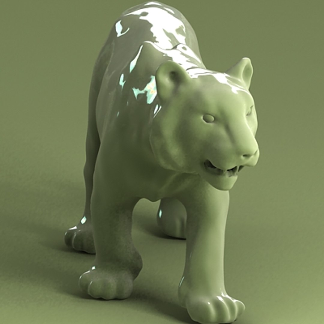 tiger cat feline 3d model
