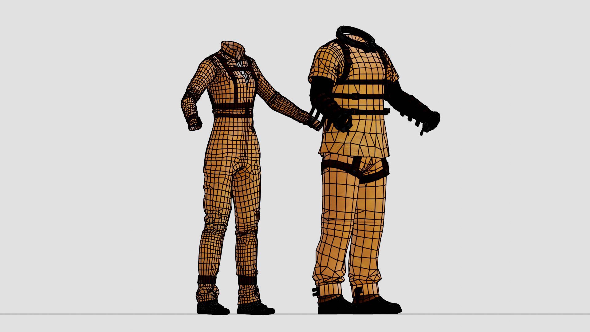 3D Model Prison Uniform For Male And Female - TurboSquid 2069703