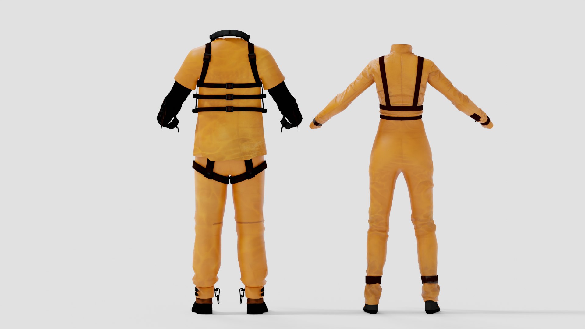 3D Model Prison Uniform For Male And Female - TurboSquid 2069703