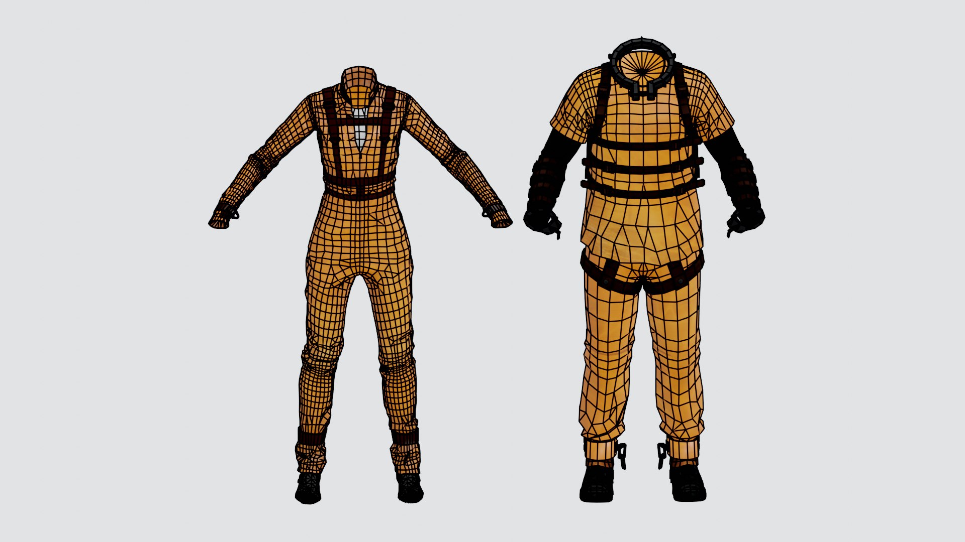 3D Model Prison Uniform For Male And Female - TurboSquid 2069703