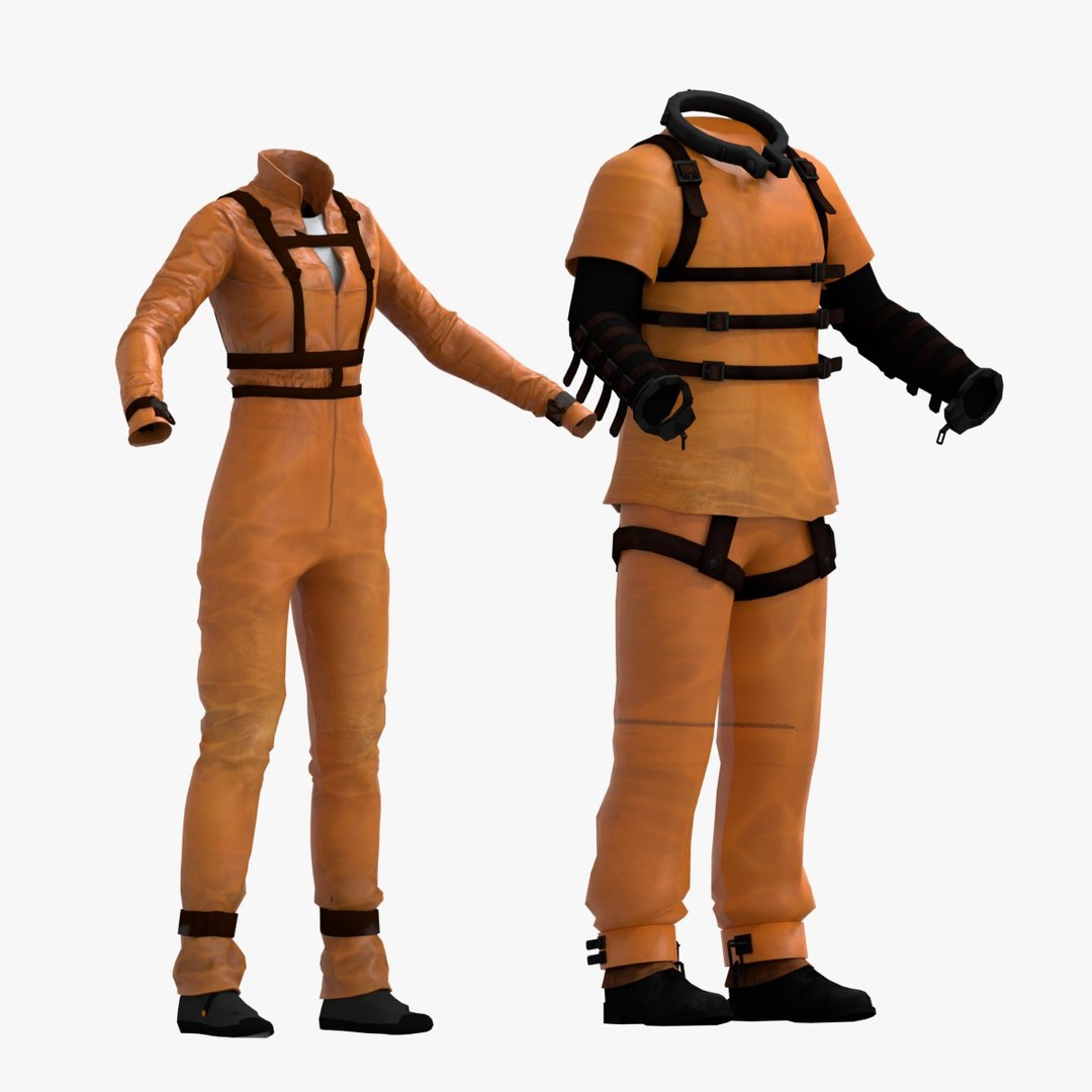 3D Model Prison Uniform For Male And Female - TurboSquid 2069703