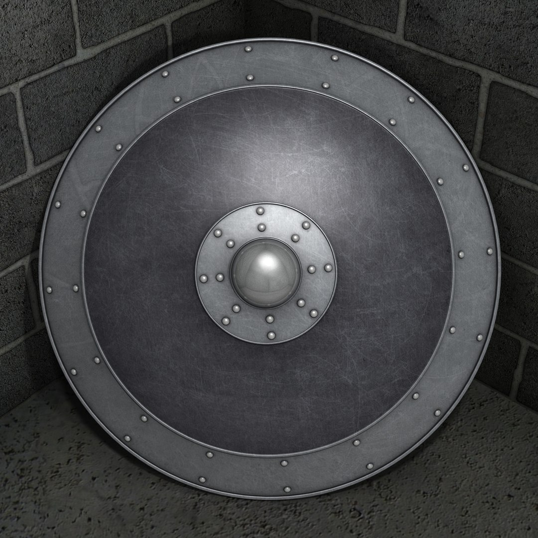 Black Iron Shield 3d Obj