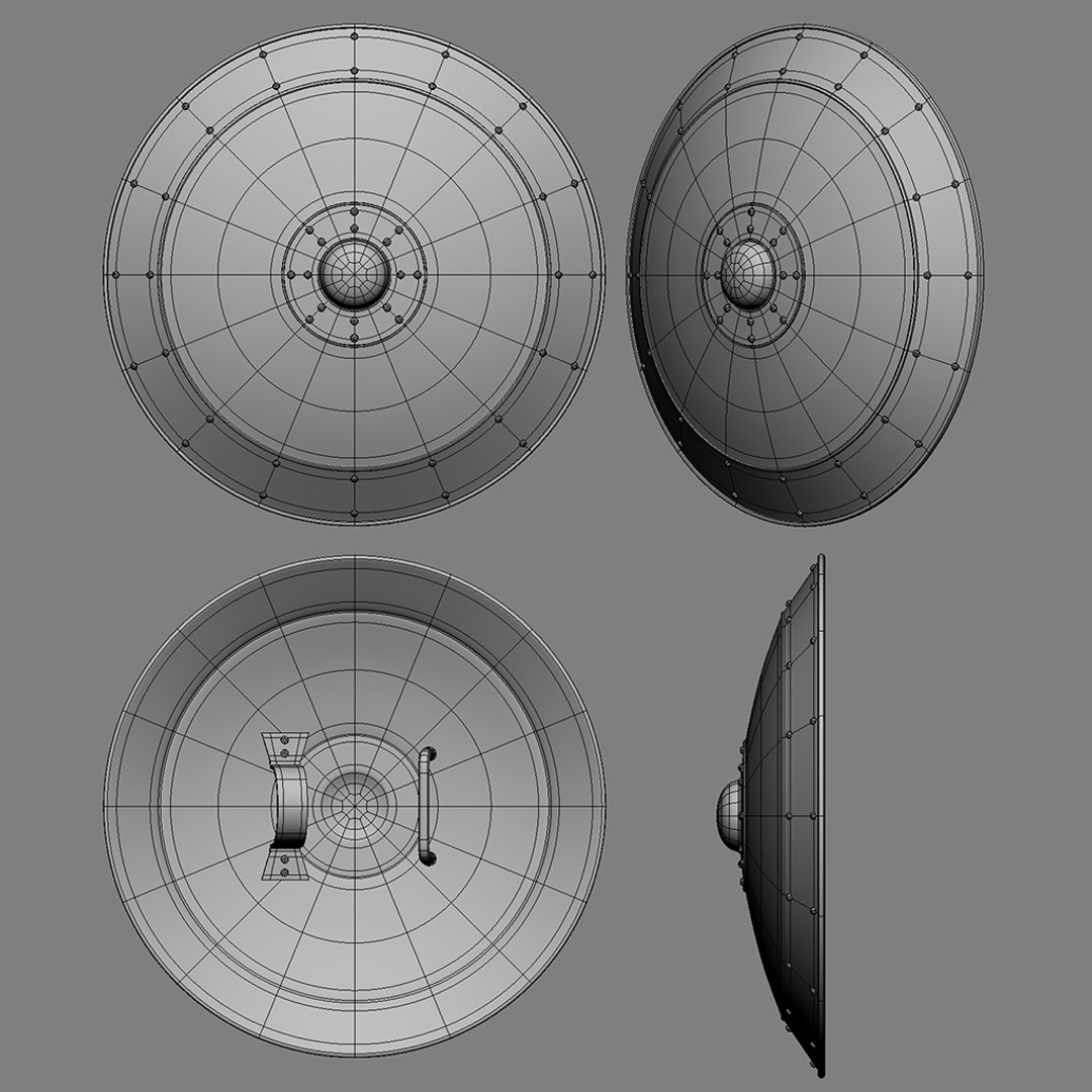 Black Iron Shield 3d Obj