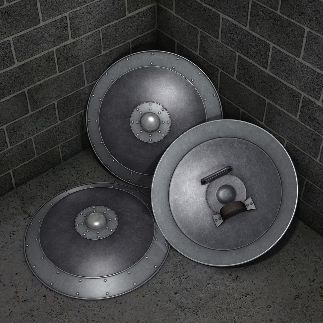 Black Iron Shield 3d Obj