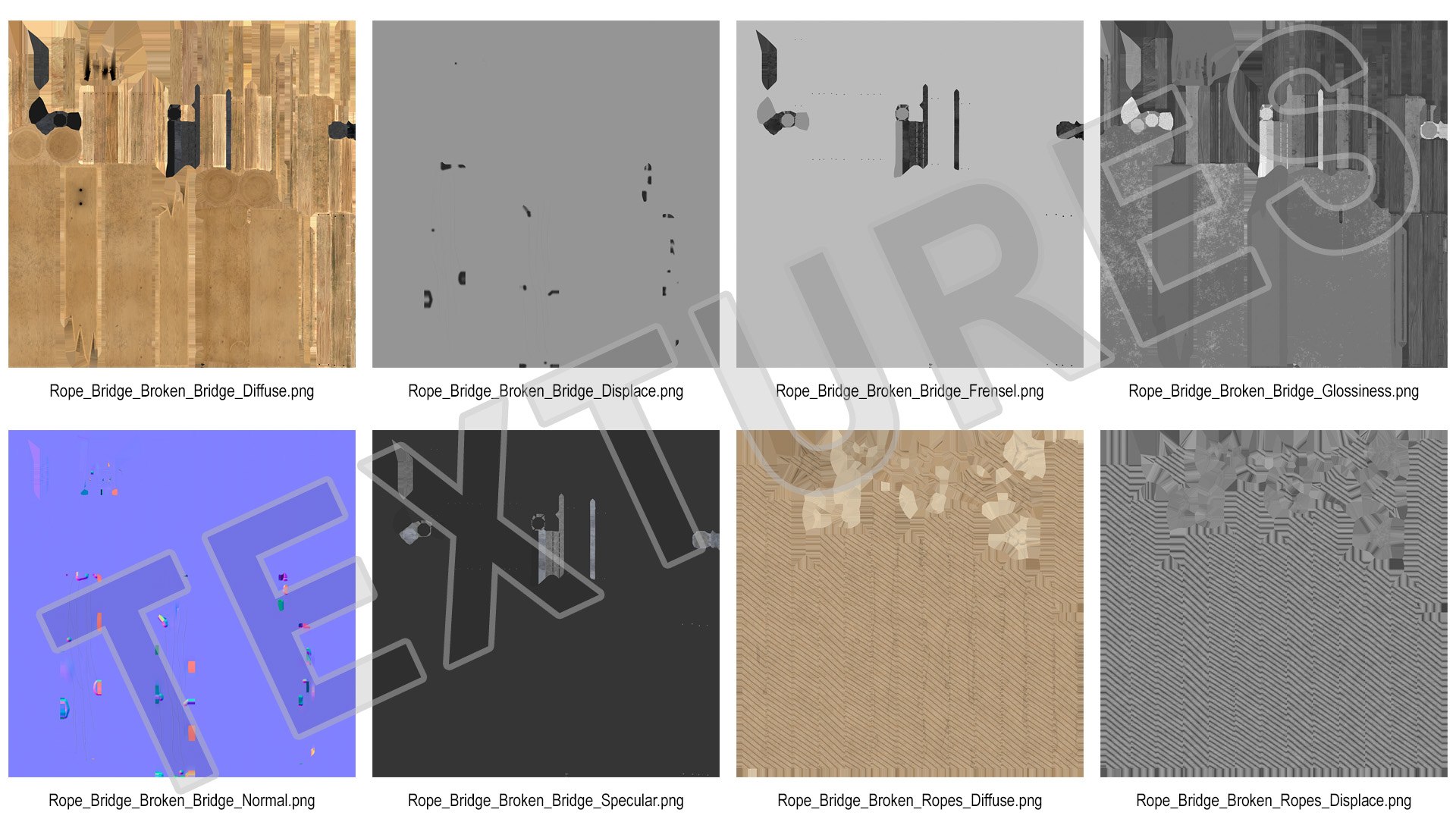 Broken Rope Bridge Fur 3D - TurboSquid 2080754