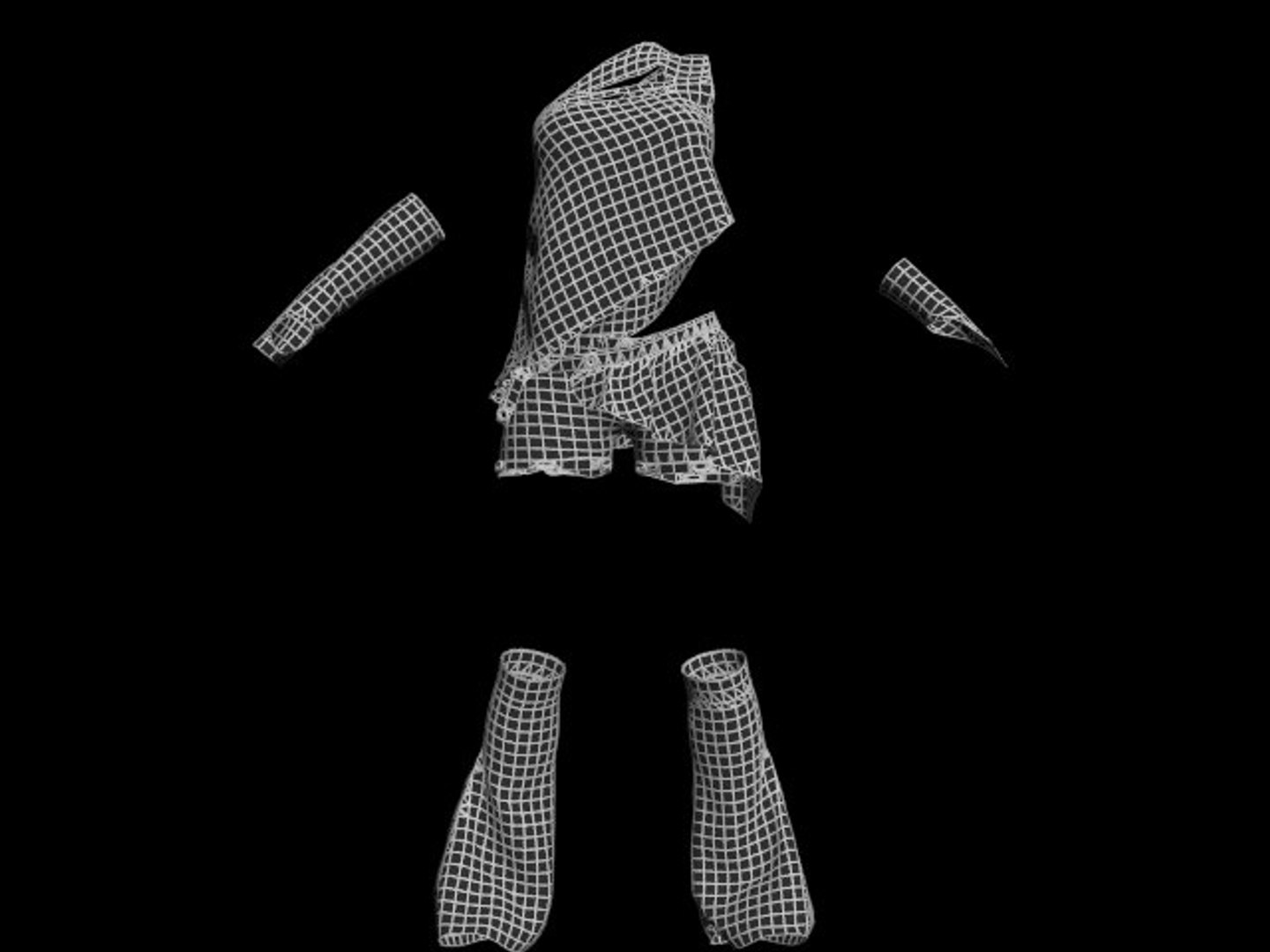 Goth Punk Outfit 3D Model - TurboSquid 1564043