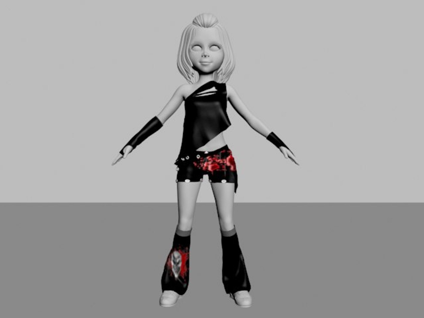 Goth Punk Outfit 3D Model - TurboSquid 1564043