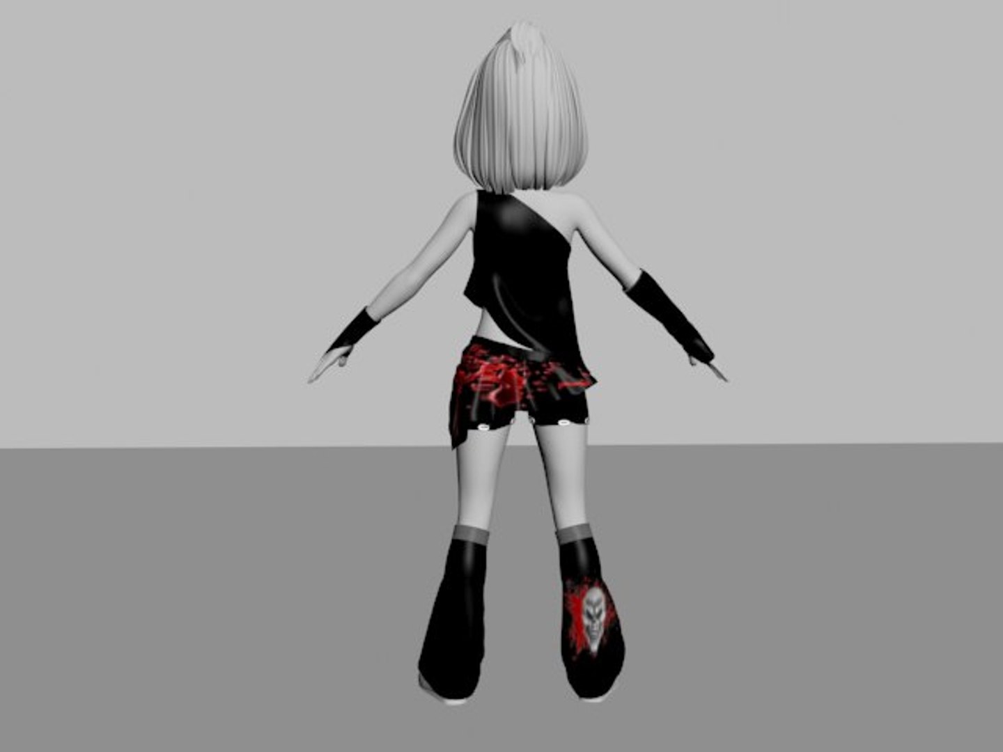 Goth Punk Outfit 3D Model - TurboSquid 1564043
