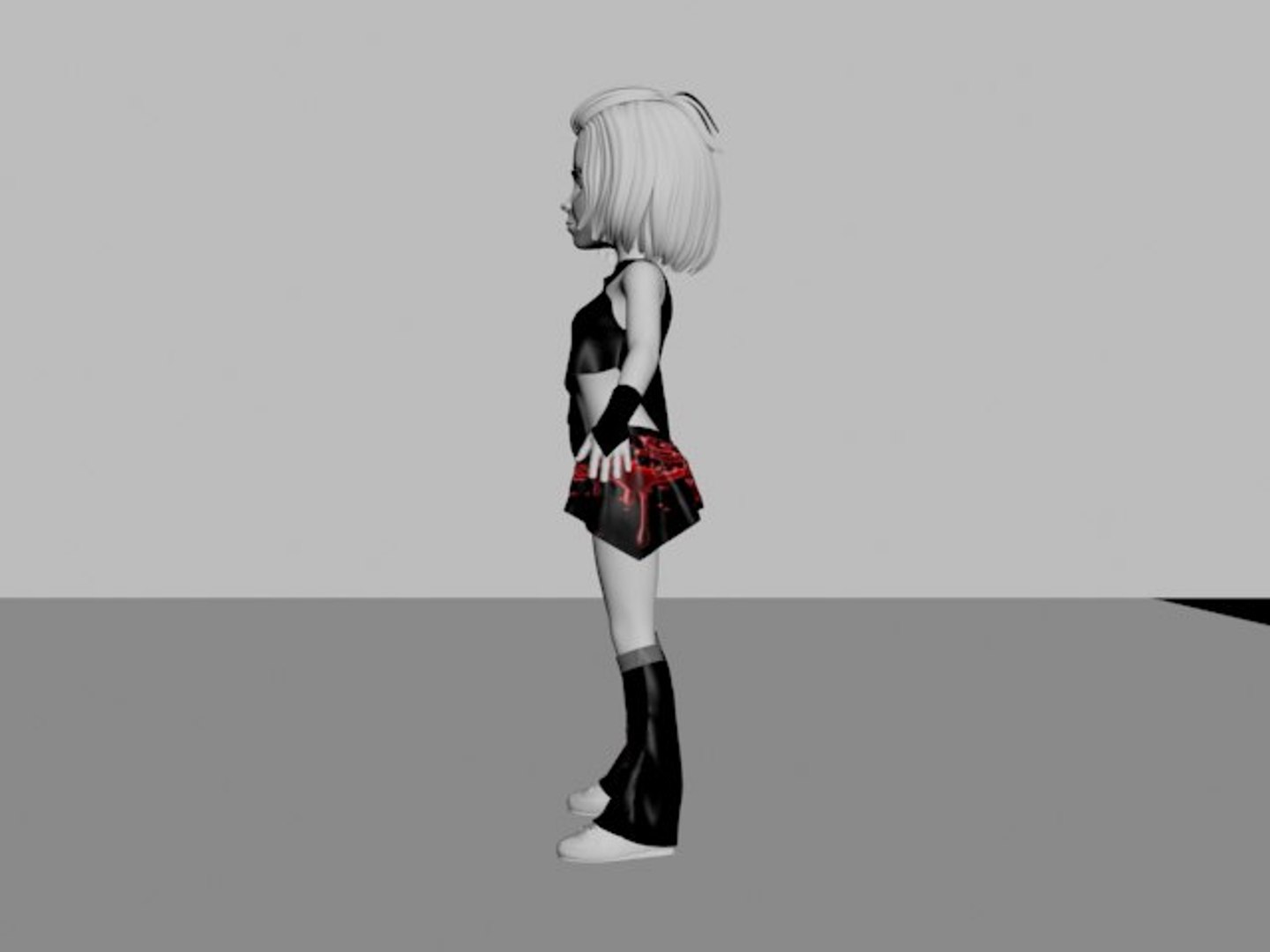 Goth Punk Outfit 3D Model - TurboSquid 1564043