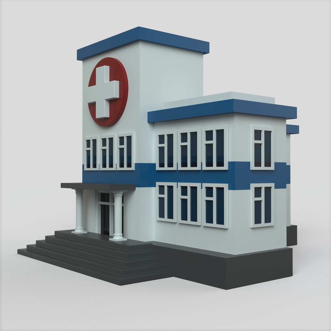 3D Model Hospital Building - TurboSquid 1799945