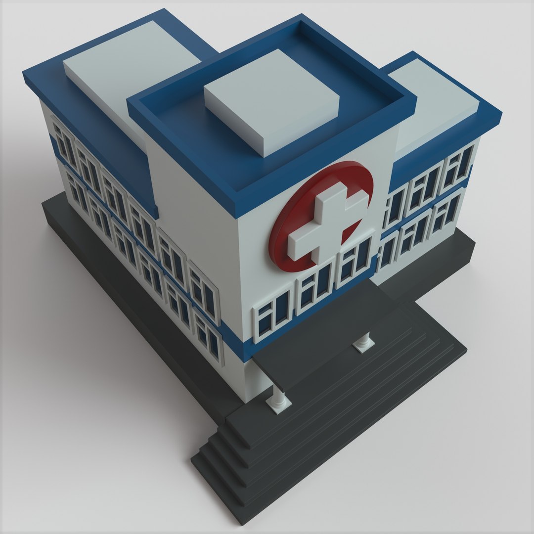 3D Model Hospital Building - TurboSquid 1799945