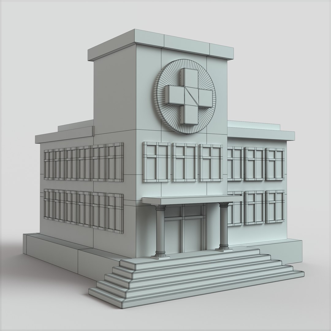 3D Model Hospital Building - TurboSquid 1799945
