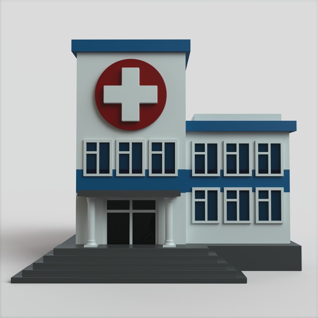 3D Model Hospital Building - TurboSquid 1799945