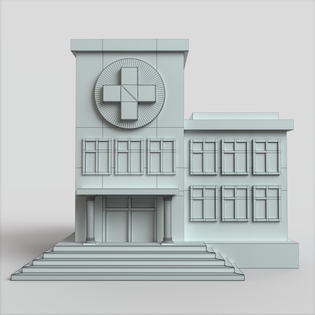 3D Model Hospital Building - TurboSquid 1799945