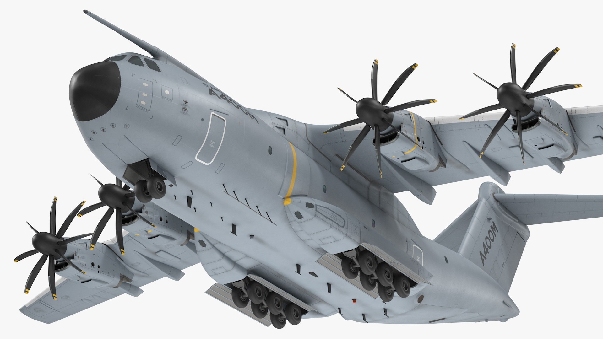 3D Airbus A400M Atlas Military Transport Aircraft Rigged For Cinema 4D ...