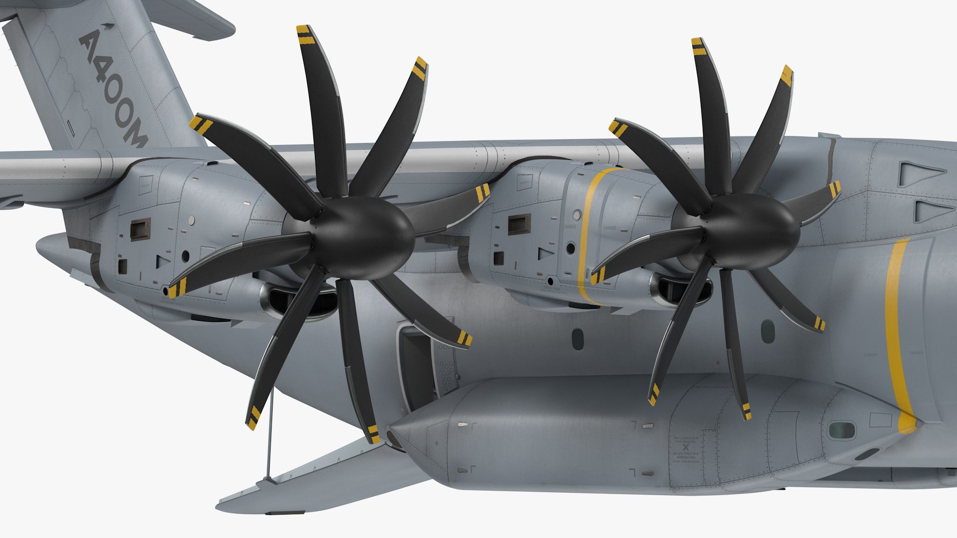 3D Airbus A400M Atlas Military Transport Aircraft Rigged For Cinema 4D ...