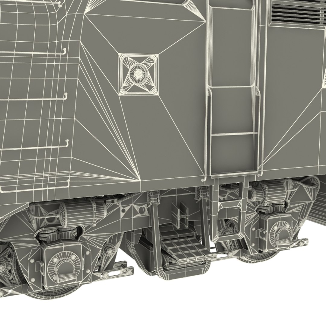 realistic locomotive emd f7 3d model