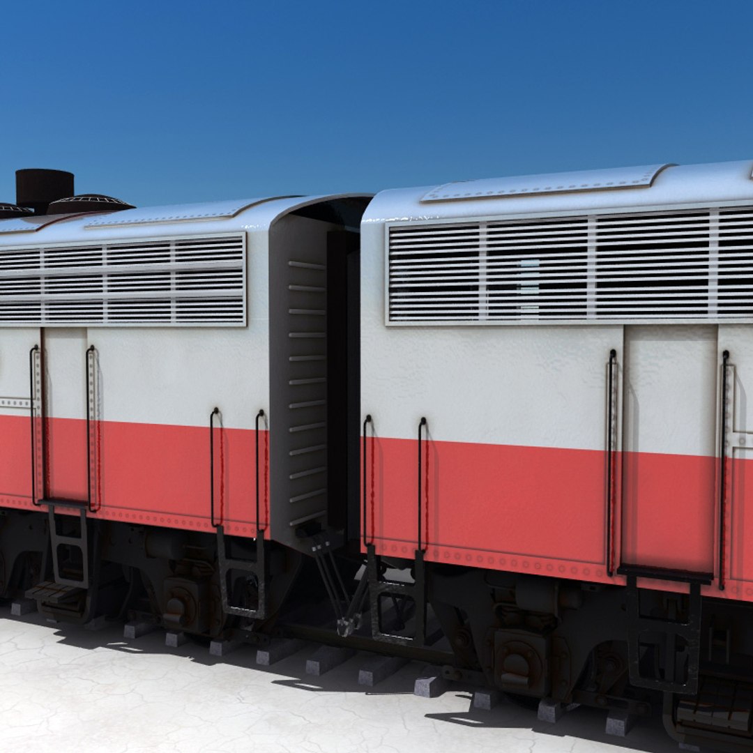 realistic locomotive emd f7 3d model