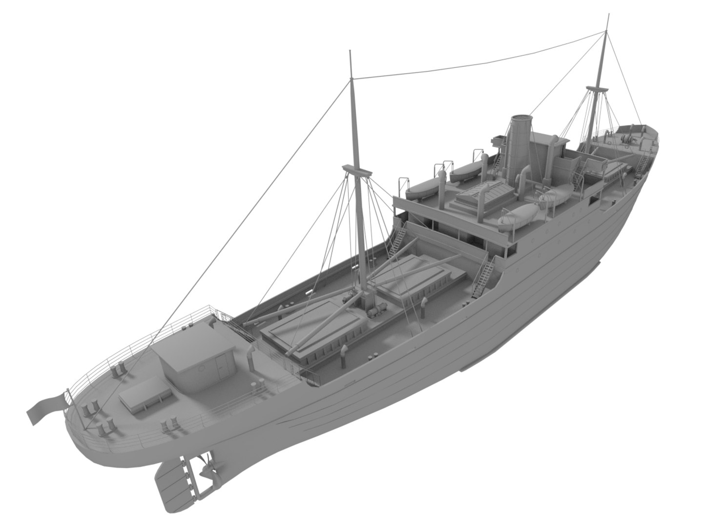 Generic Steam Ship Model - TurboSquid 1545164