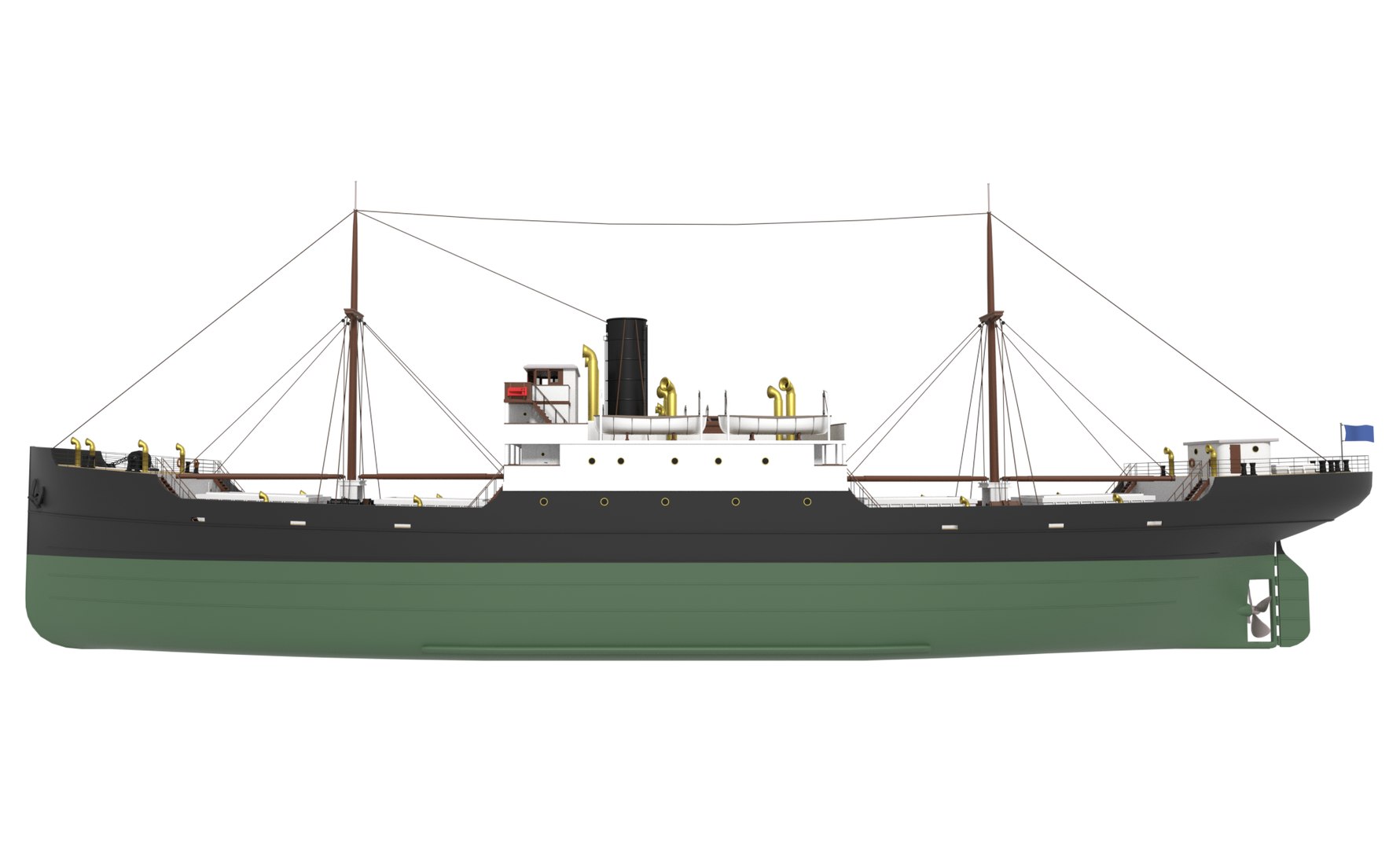 Generic Steam Ship Model - TurboSquid 1545164