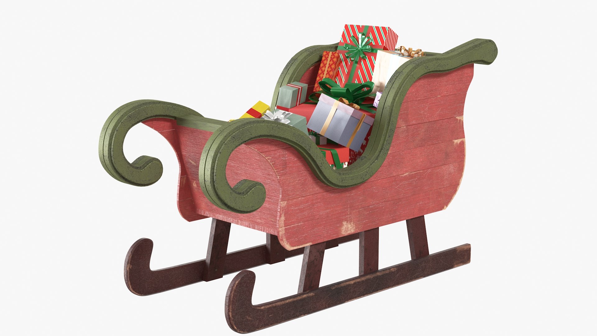 3D Sleigh Model - TurboSquid 1998373