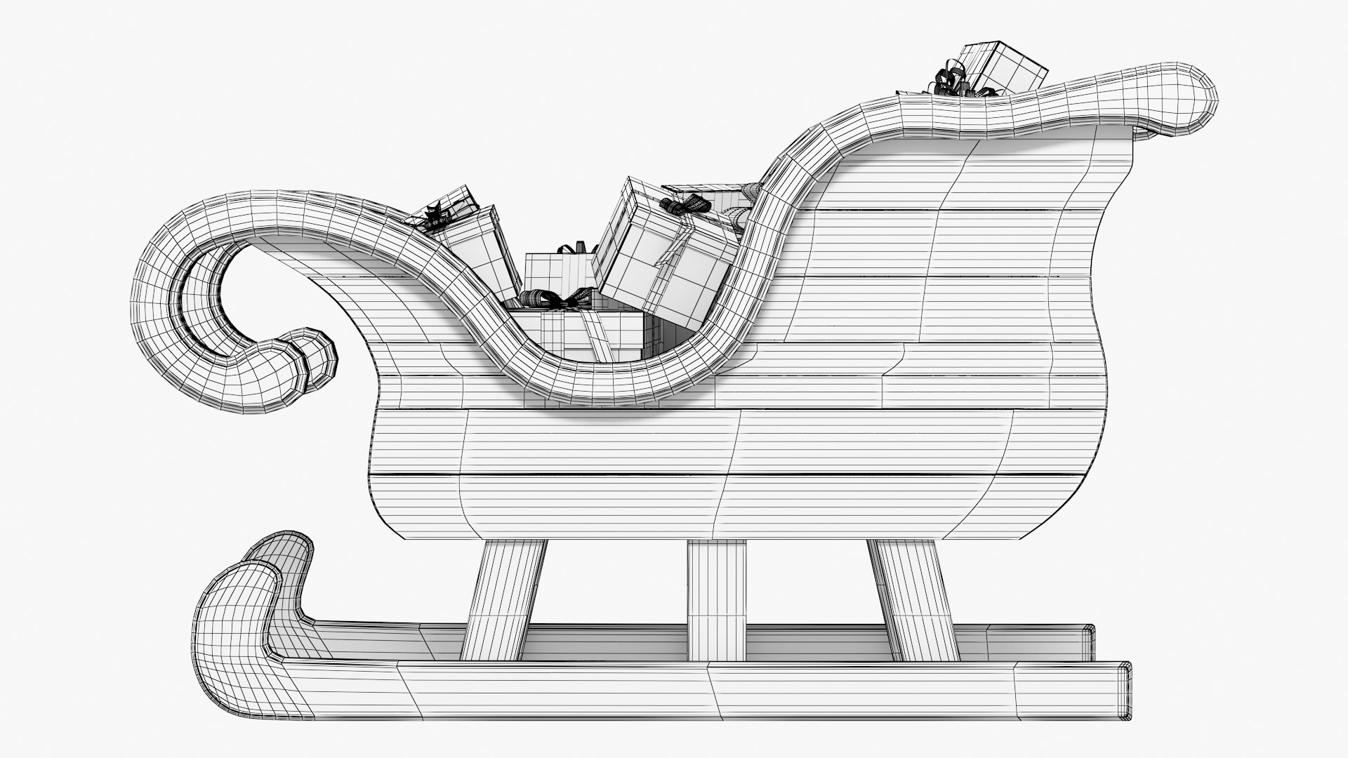 3D Sleigh Model - TurboSquid 1998373