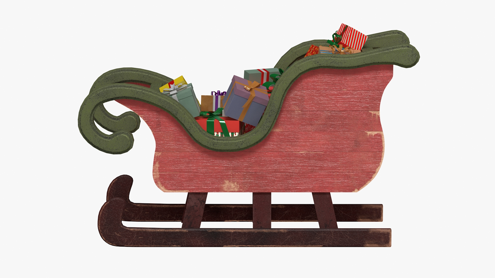 3D Sleigh Model - TurboSquid 1998373