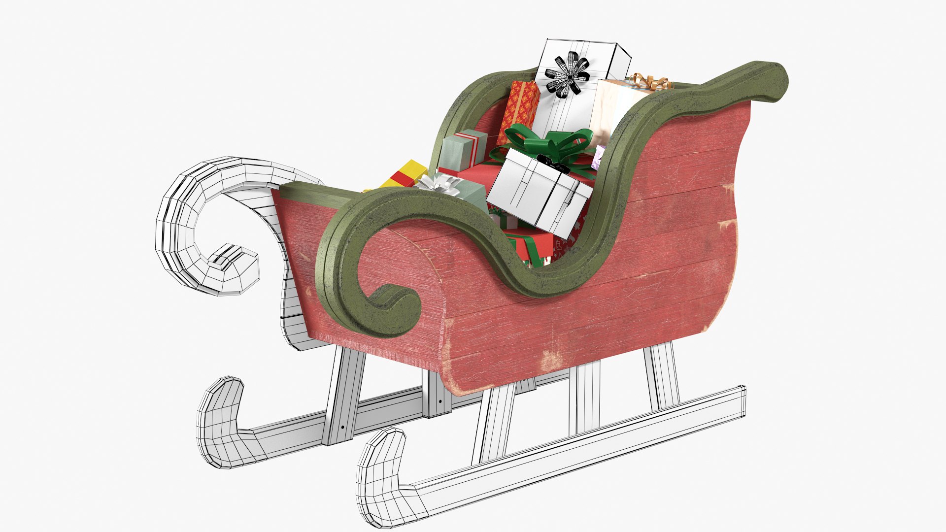 3D Sleigh Model - TurboSquid 1998373