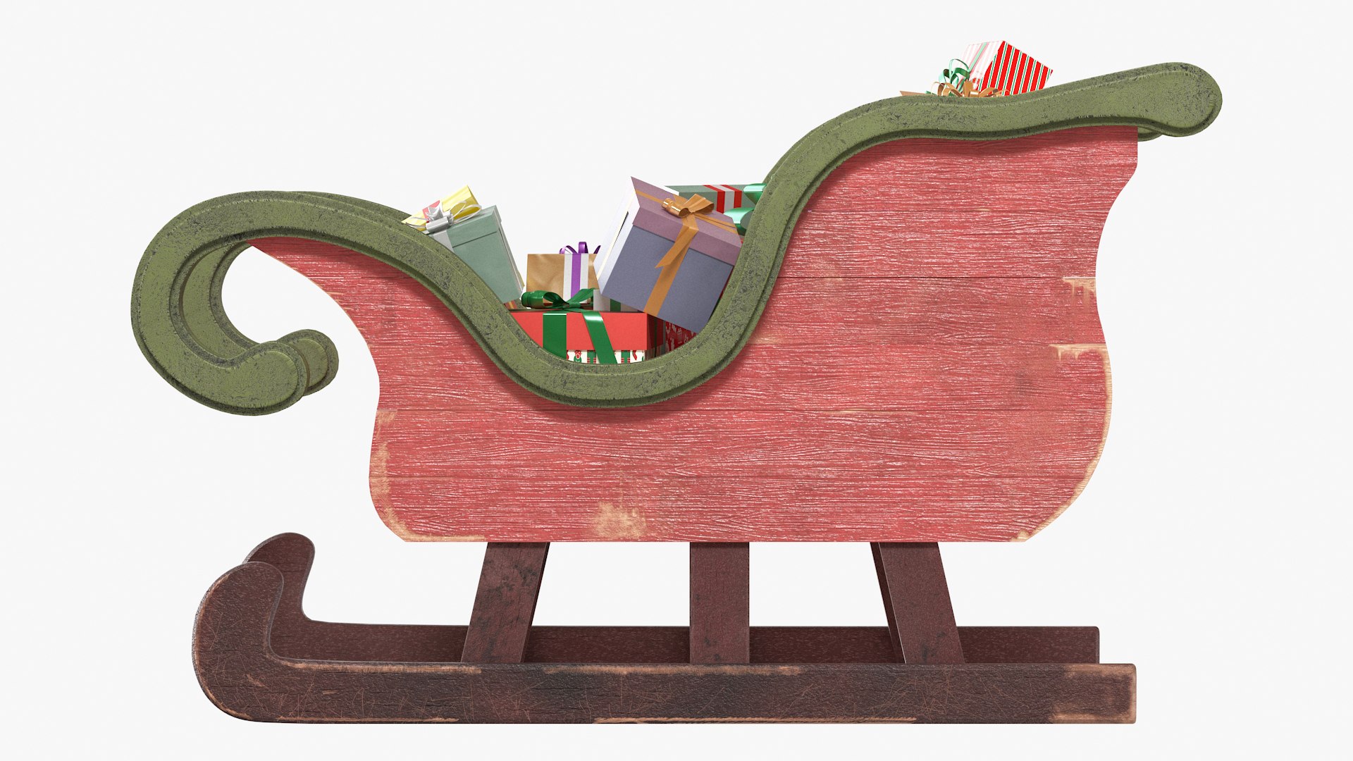 3D Sleigh Model - TurboSquid 1998373