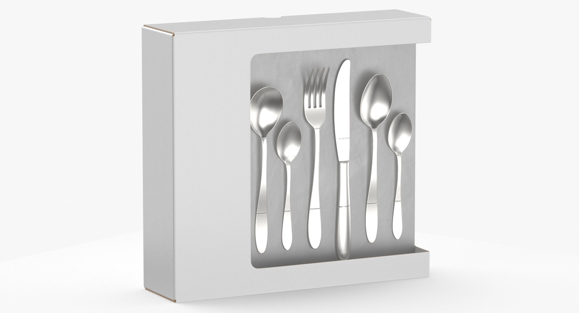 3D Cutlery Boxes Type 01 Silver And Brass Blank Or Generic Box1 ...