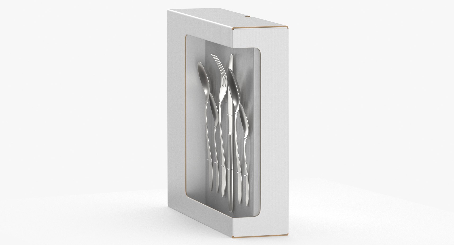 3D Cutlery Boxes Type 01 Silver And Brass Blank Or Generic Box1 ...