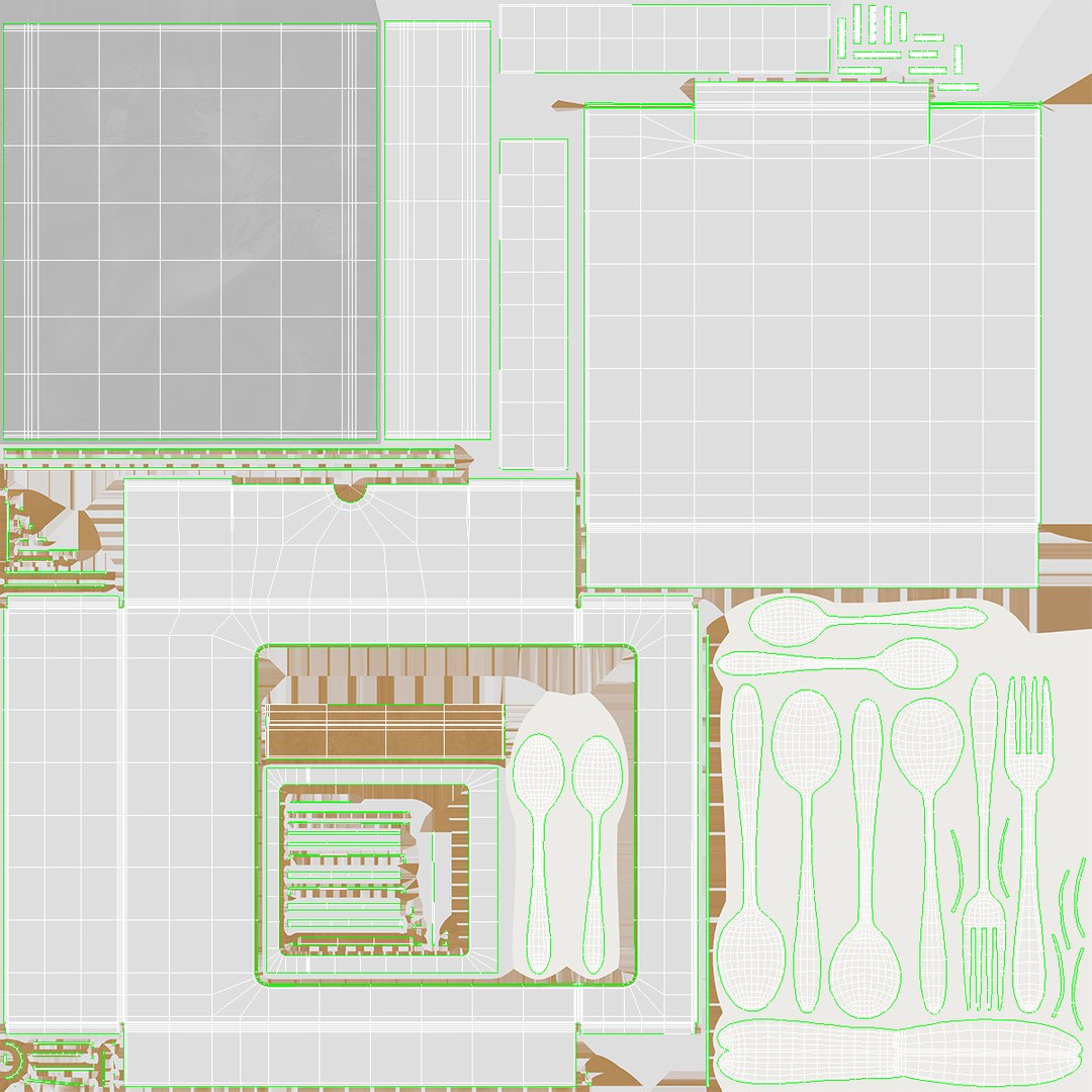 3D Cutlery Boxes Type 01 Silver and Brass Blank or Generic Box1 ...