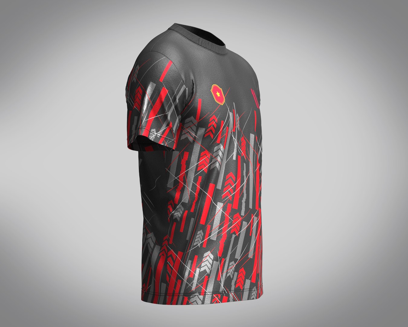 3D Soccer Red Print Jersey Player-11 - TurboSquid 1972354