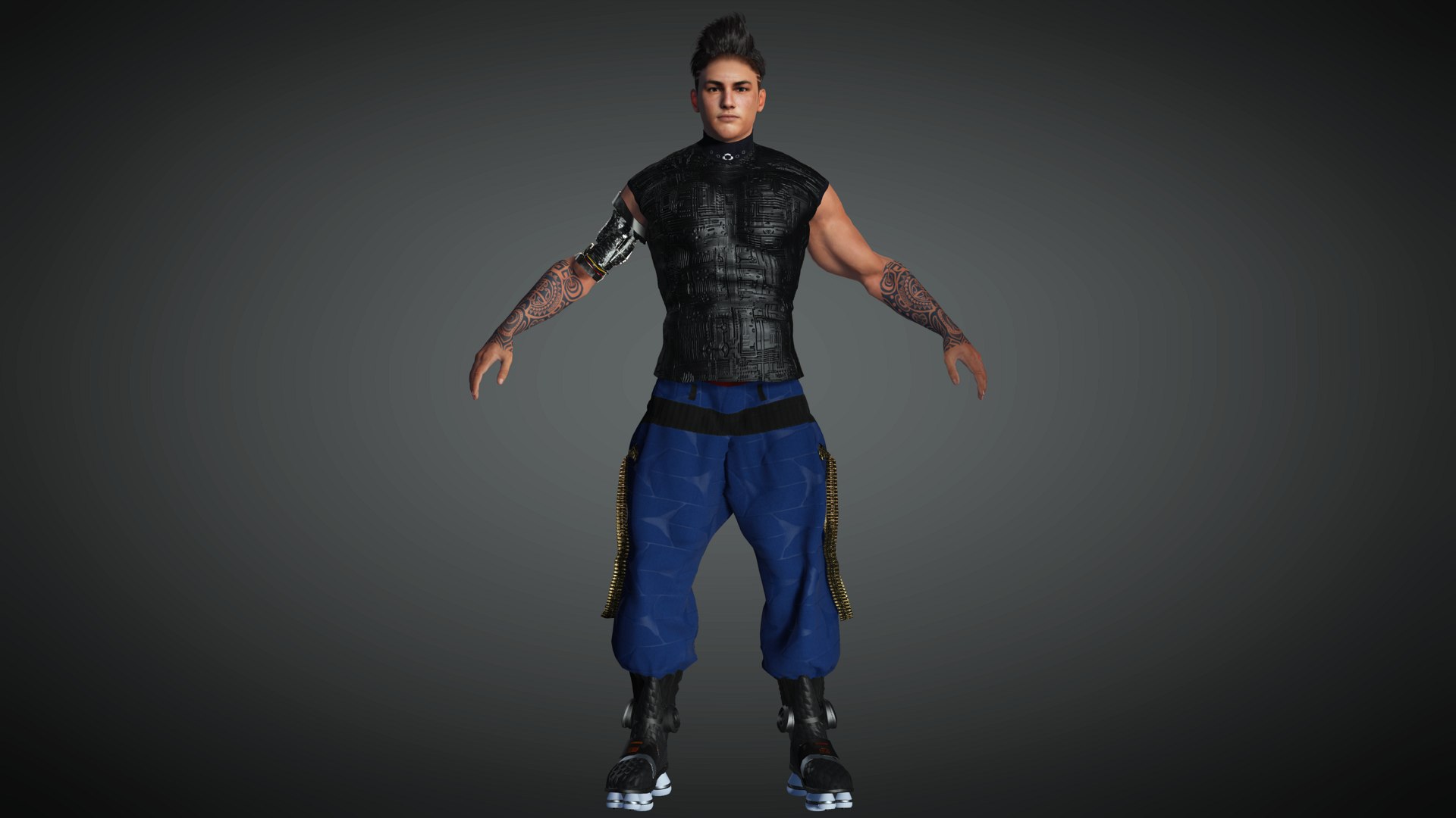Cyber Punk Male Character 03 Model - TurboSquid 1888984