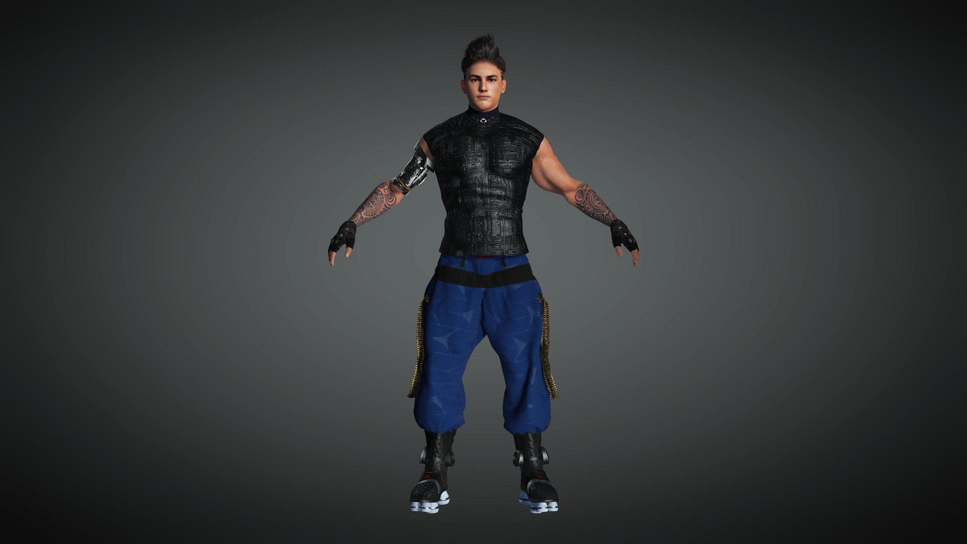 Cyber Punk Male Character 03 Model - TurboSquid 1888984