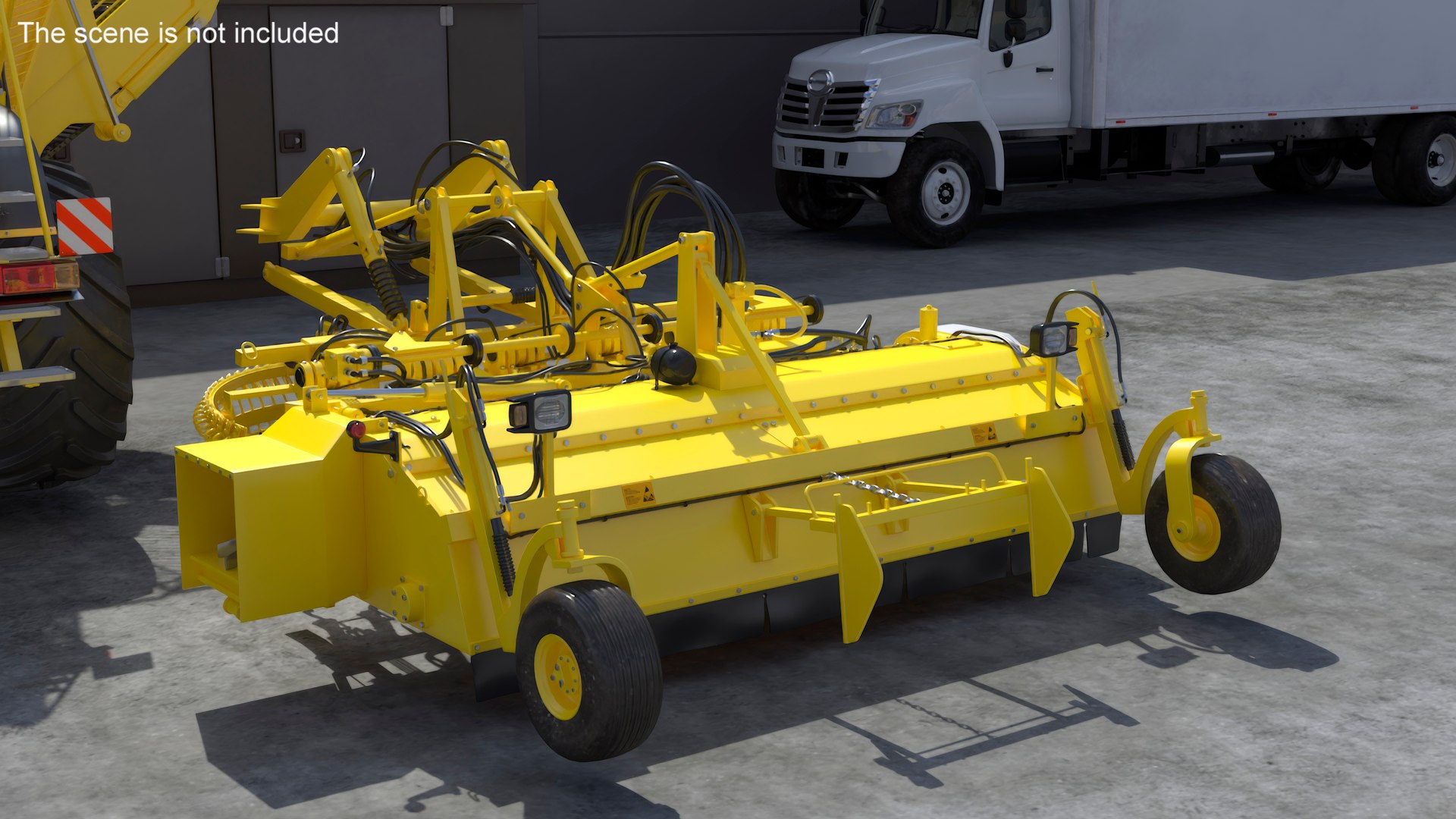 Farm Beet Harvester Tool Yellow Rigged Model - TurboSquid 2302716