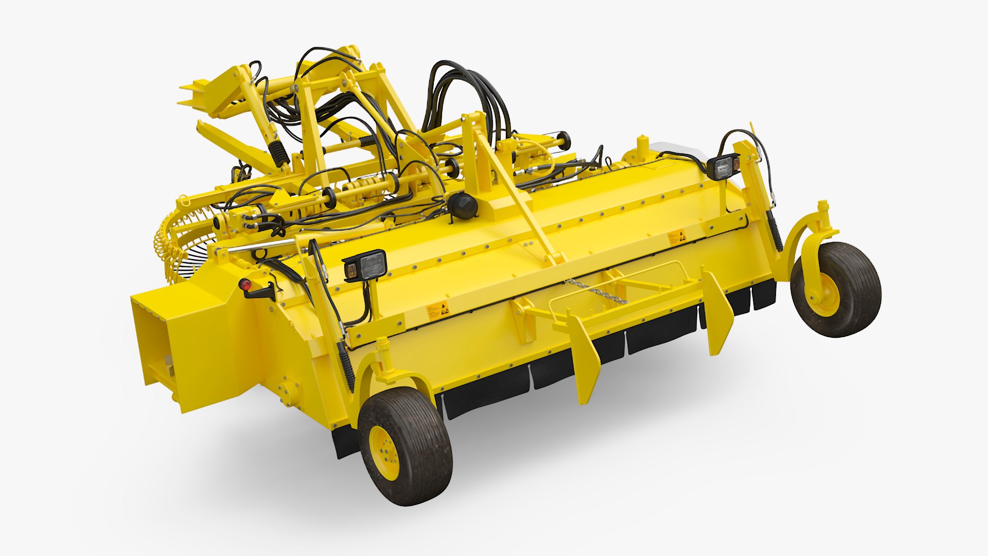 Farm Beet Harvester Tool Yellow Rigged Model - TurboSquid 2302716