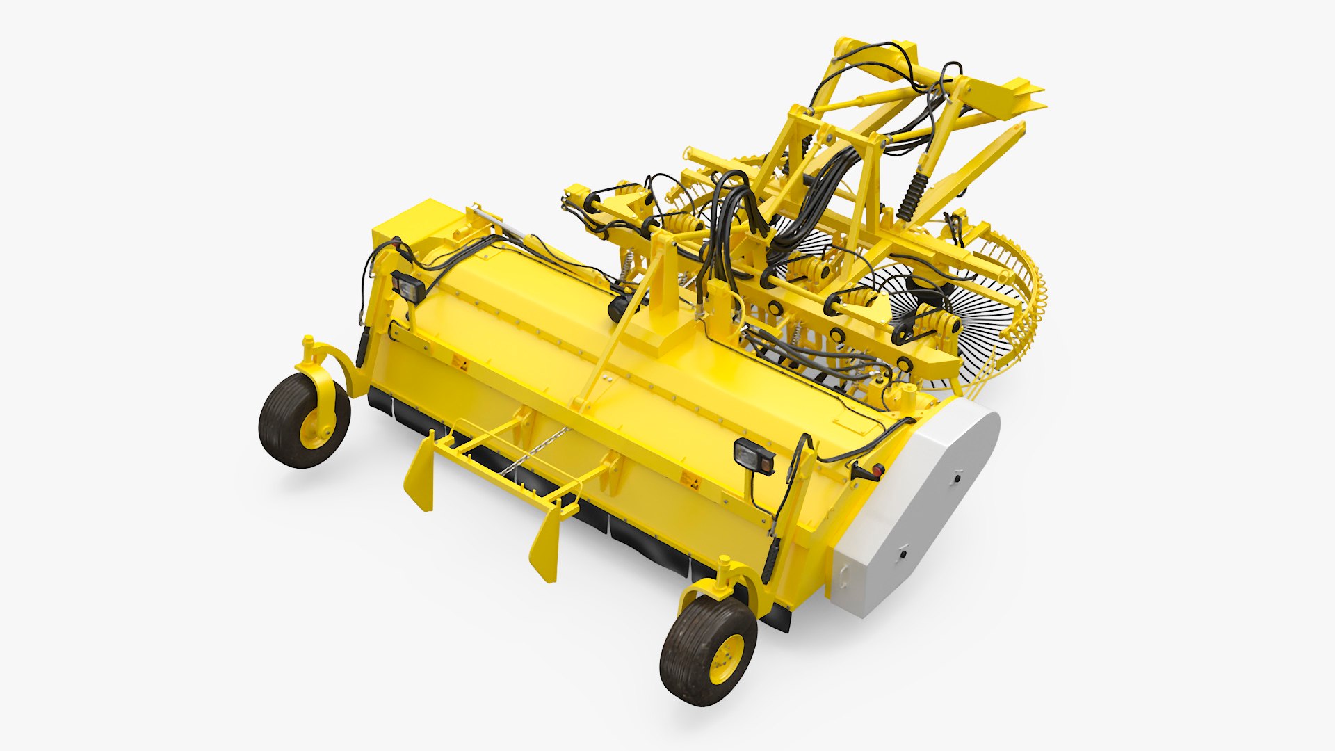 Farm Beet Harvester Tool Yellow Rigged Model - TurboSquid 2302716