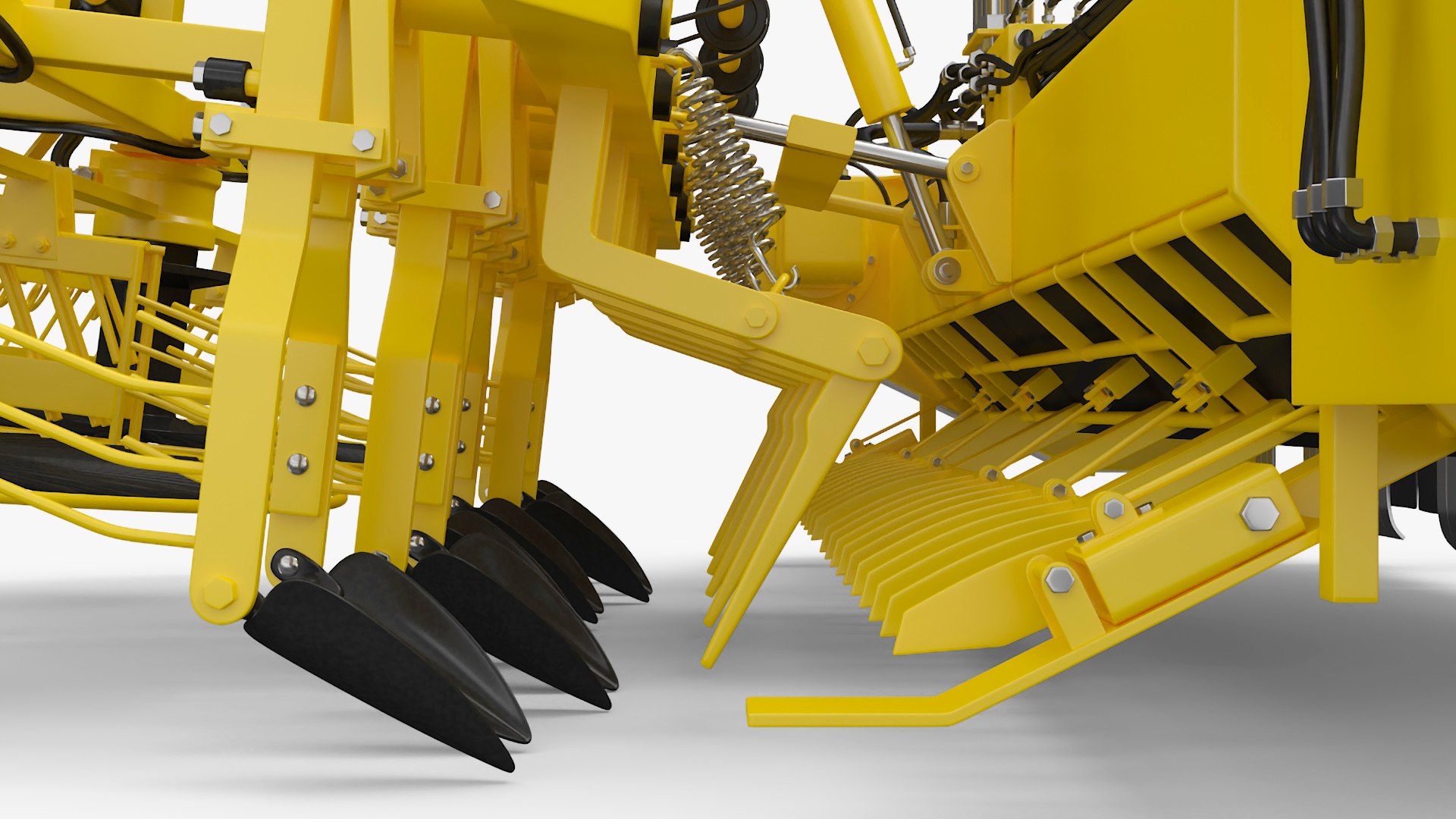 Farm Beet Harvester Tool Yellow Rigged Model - TurboSquid 2302716