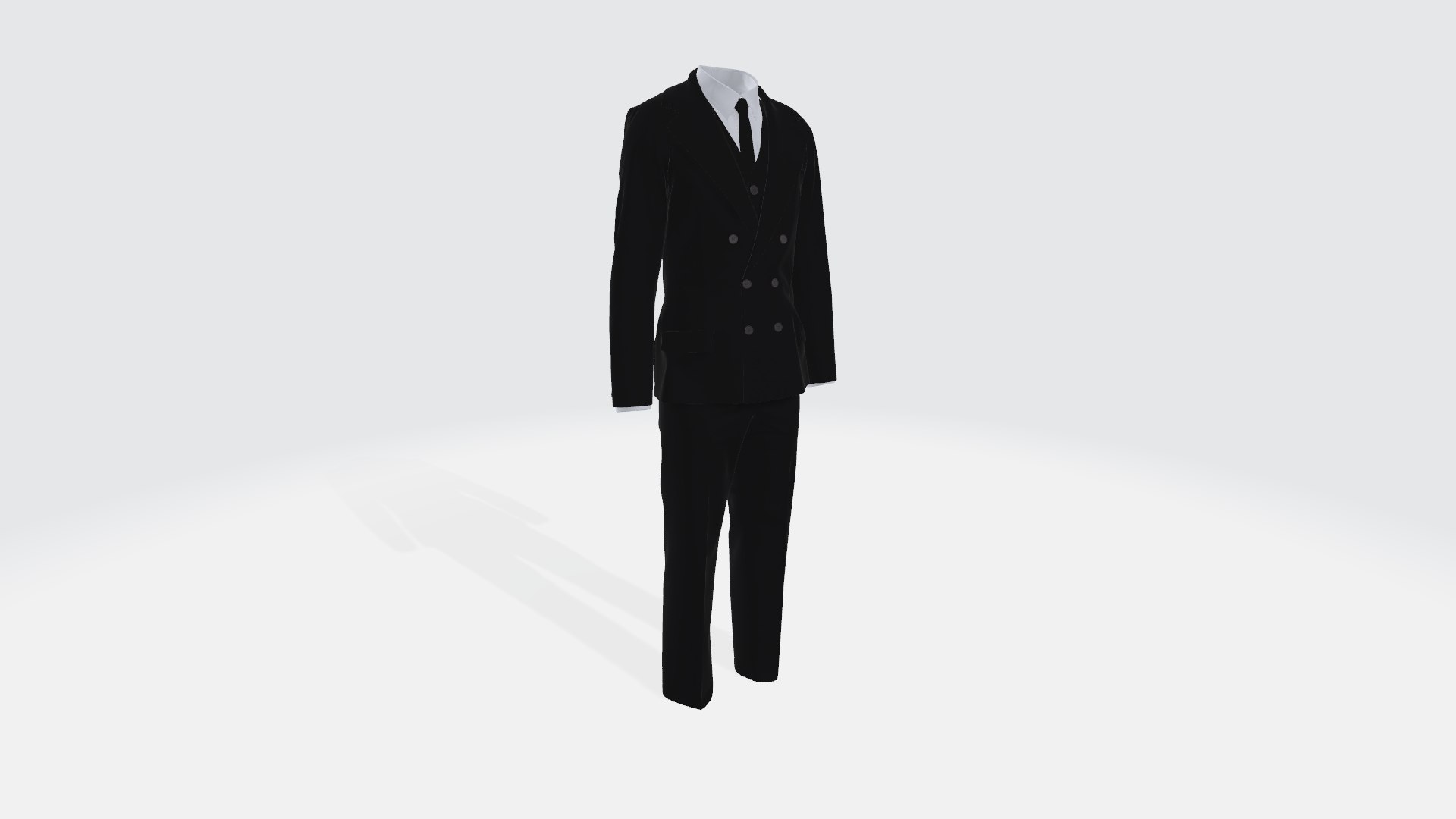 3D Men Suit - Double-breasted - TurboSquid 1910436