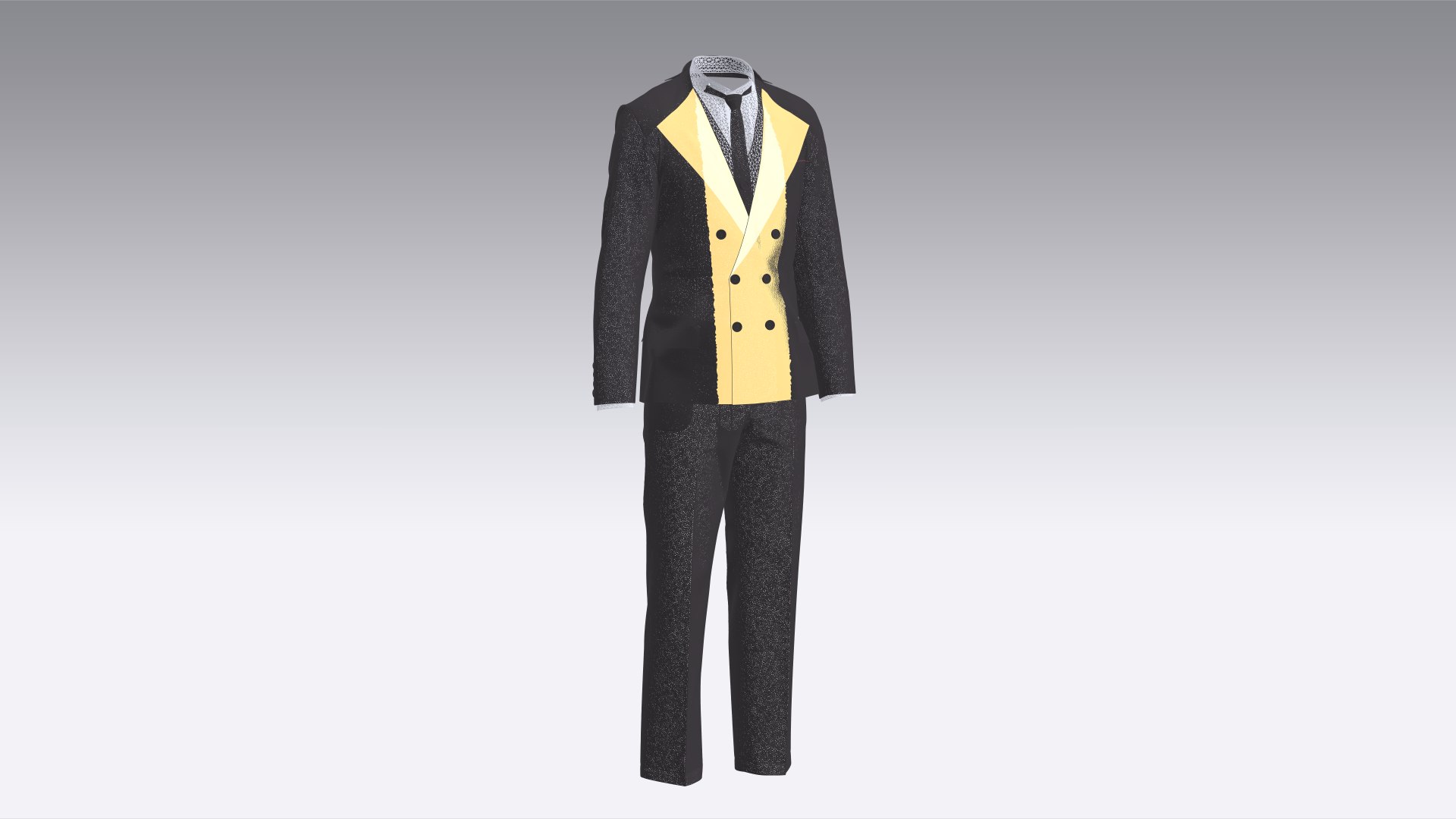 3D Men Suit - Double-breasted - TurboSquid 1910436