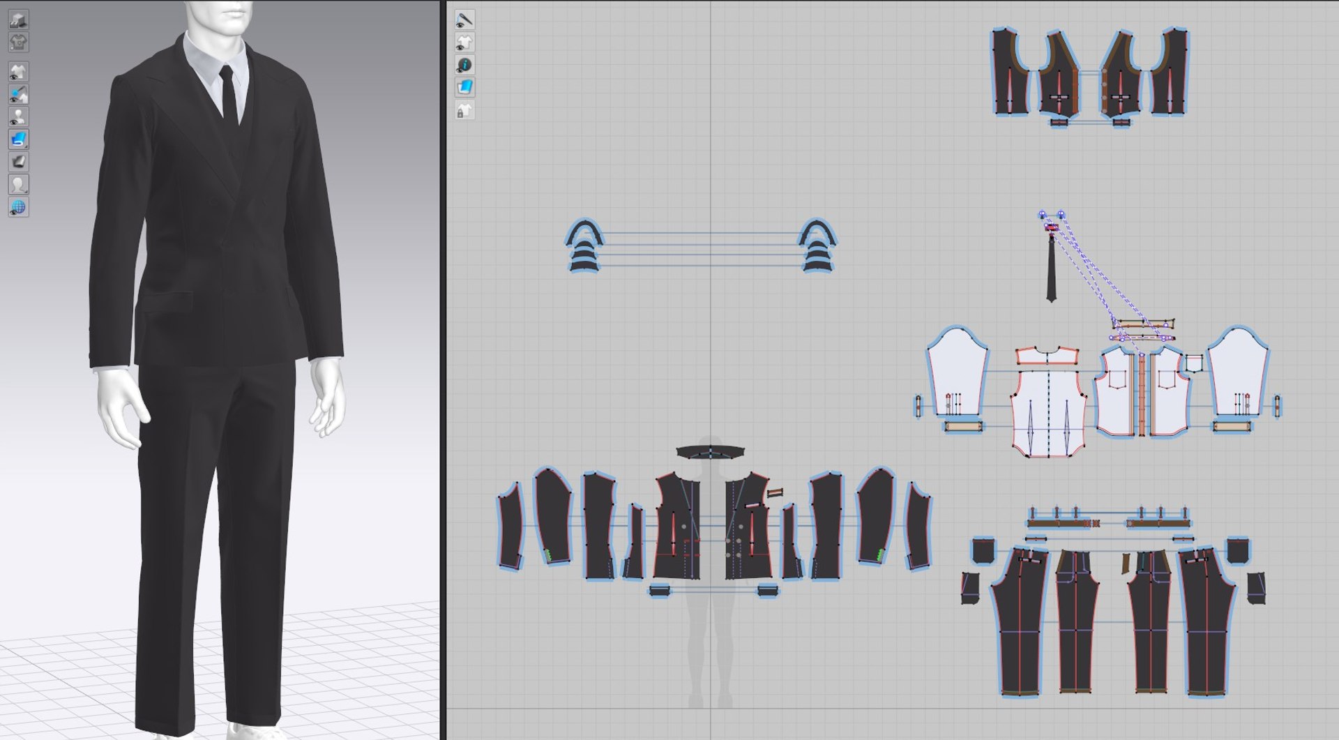 3D Men Suit - Double-breasted - TurboSquid 1910436