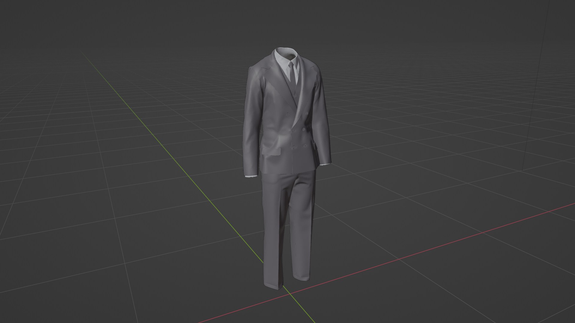 3D Men Suit - Double-breasted - TurboSquid 1910436