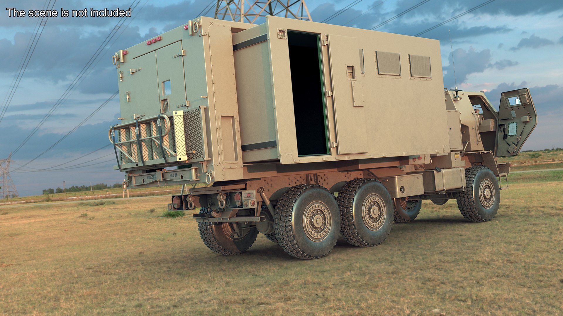 Military Mobile Command Truck Desert Tan 3D Model - TurboSquid 2389512