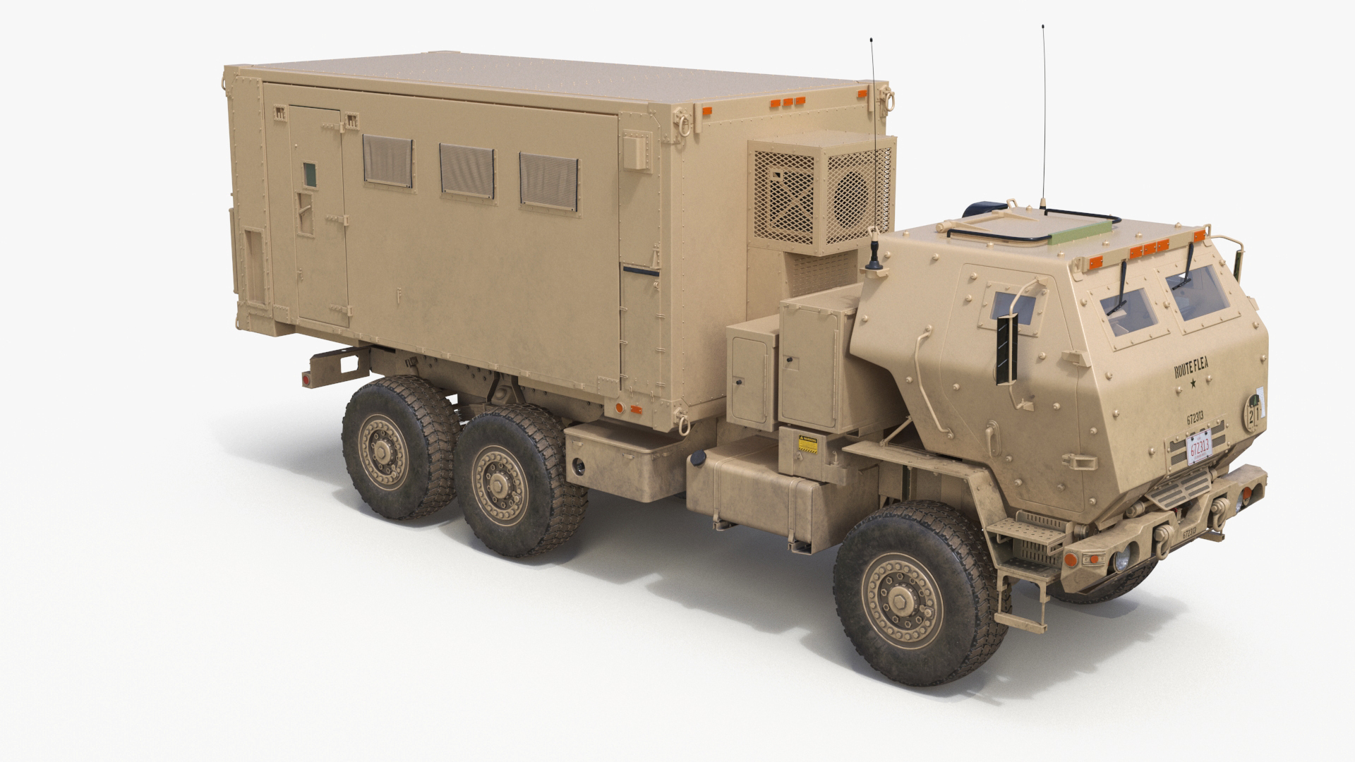 Military Mobile Command Truck Desert Tan 3D Model - TurboSquid 2389512