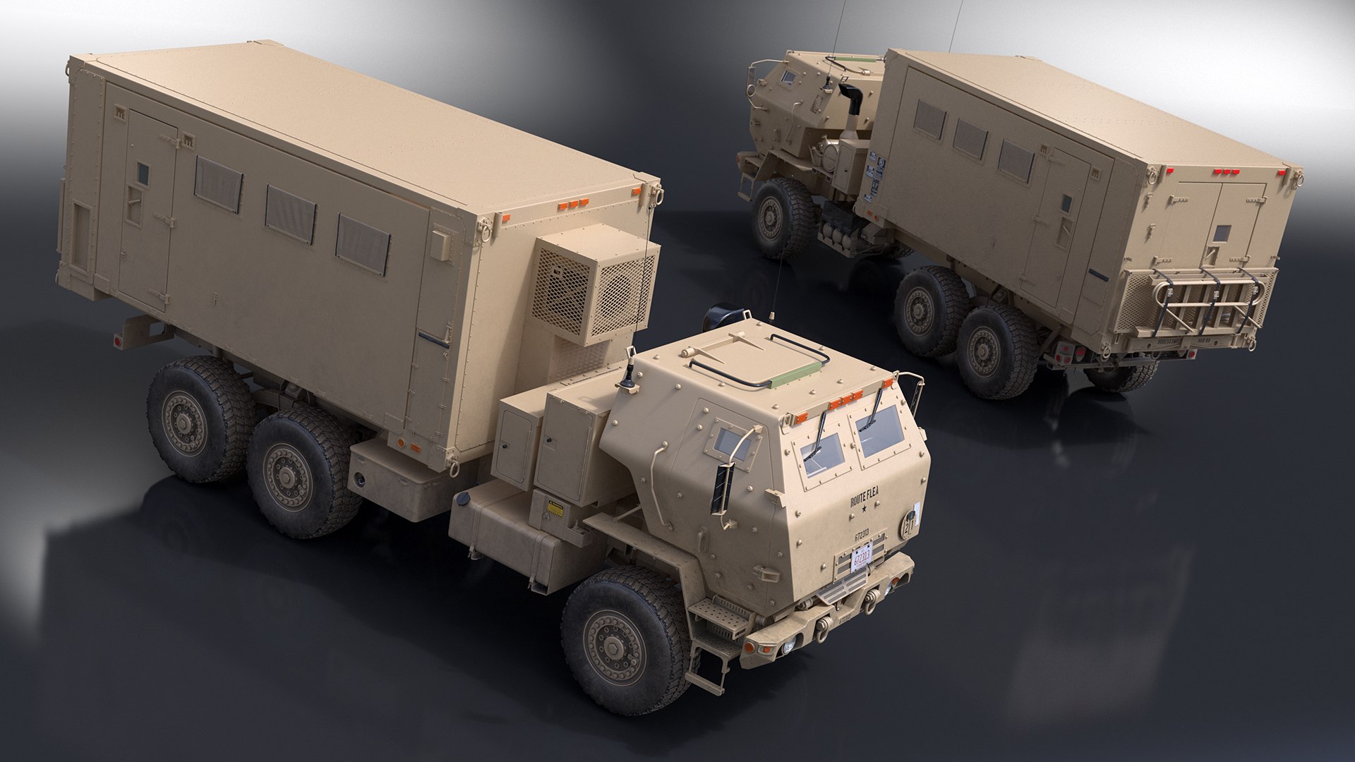 Military Mobile Command Truck Desert Tan 3D Model - TurboSquid 2389512