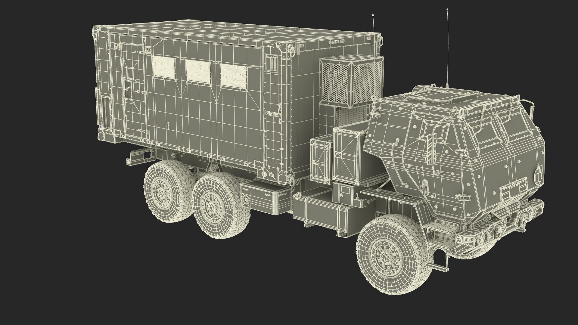 Military Mobile Command Truck Desert Tan 3D Model - TurboSquid 2389512